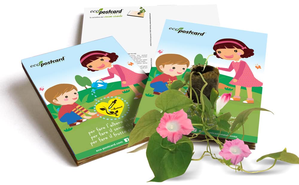 Le Eco-Postcard germogliano con l'app ABC Urrà! - ABC URRÀ